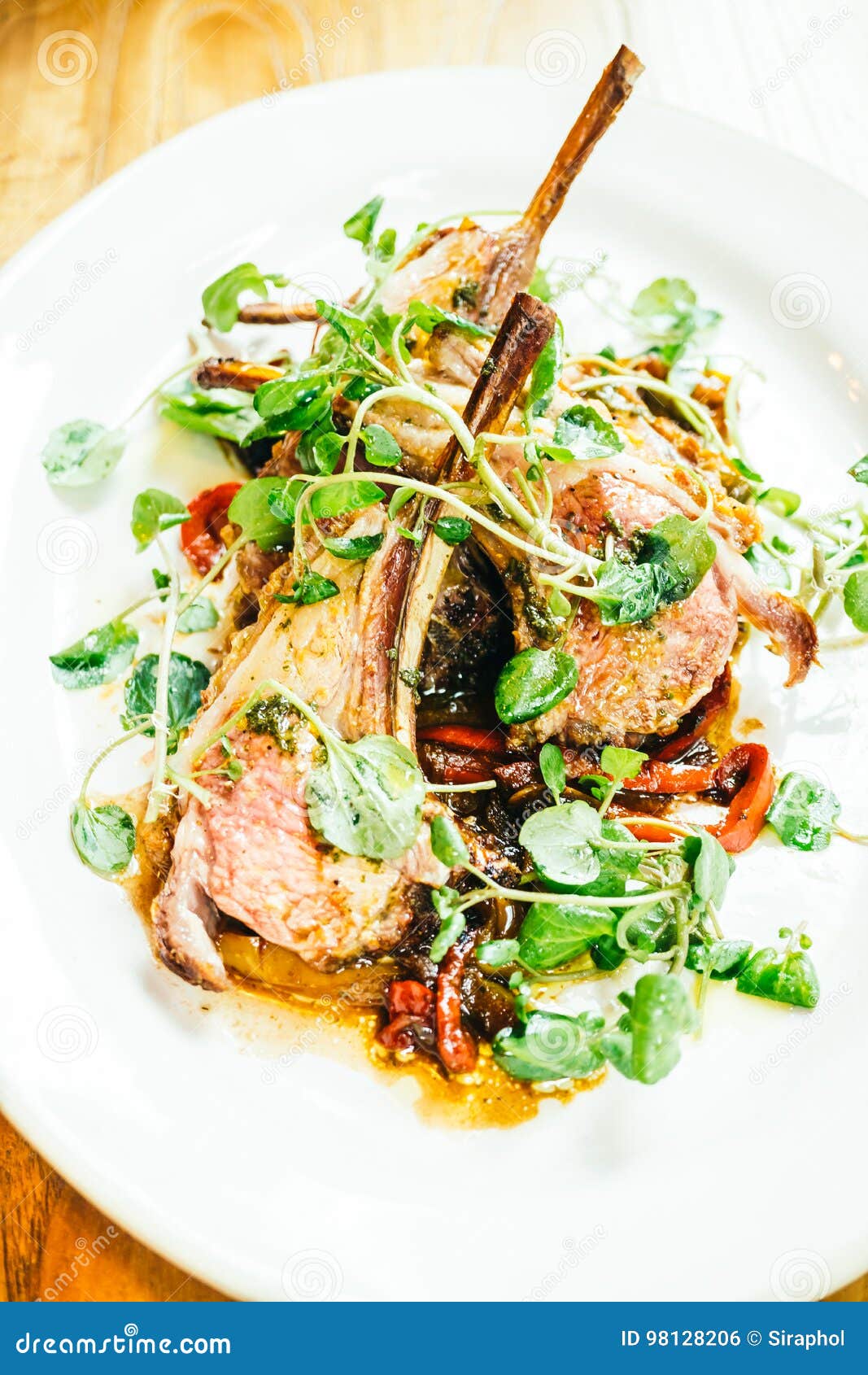 Grilled Lamb Chop Meat Steak Stock Photo - Image of delicious, cooking ...