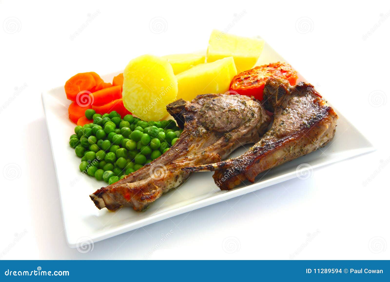Grilled lamb chops meal stock photo. Image of meal, dinner - 11289594