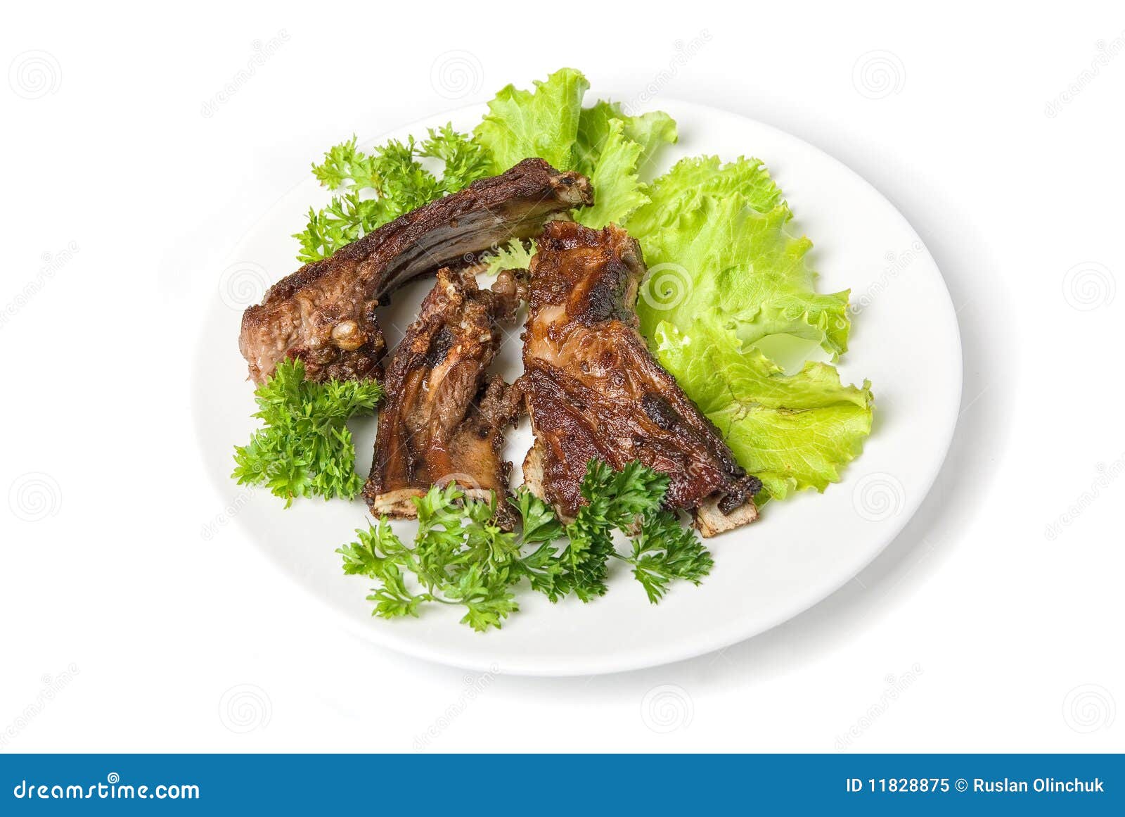 Grilled lamb meat stock image. Image of cabbage, closeup - 11828875