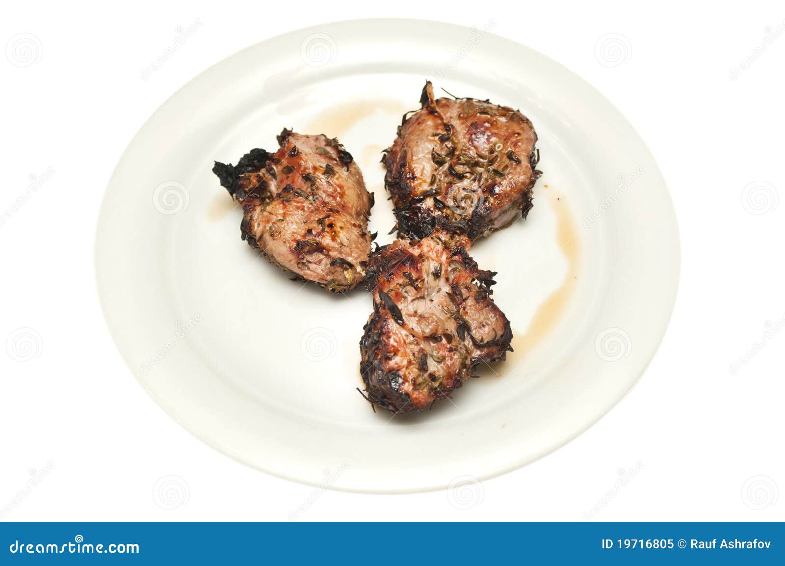 Grilled lamb pieces stock image. Image of marinated, calories - 19716805