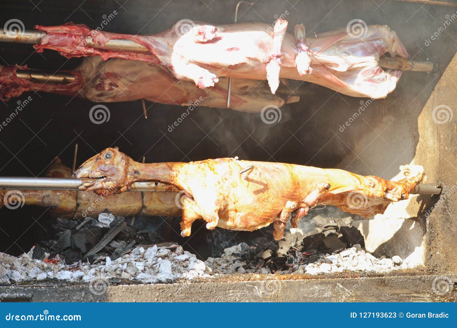 Grilled lamb. roasted lamb stock image. Image of farrow - 127193623