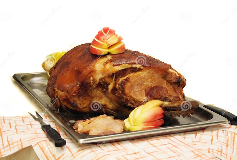 Grilled leg of pig stock image. Image of roast, food, pork - 4198819