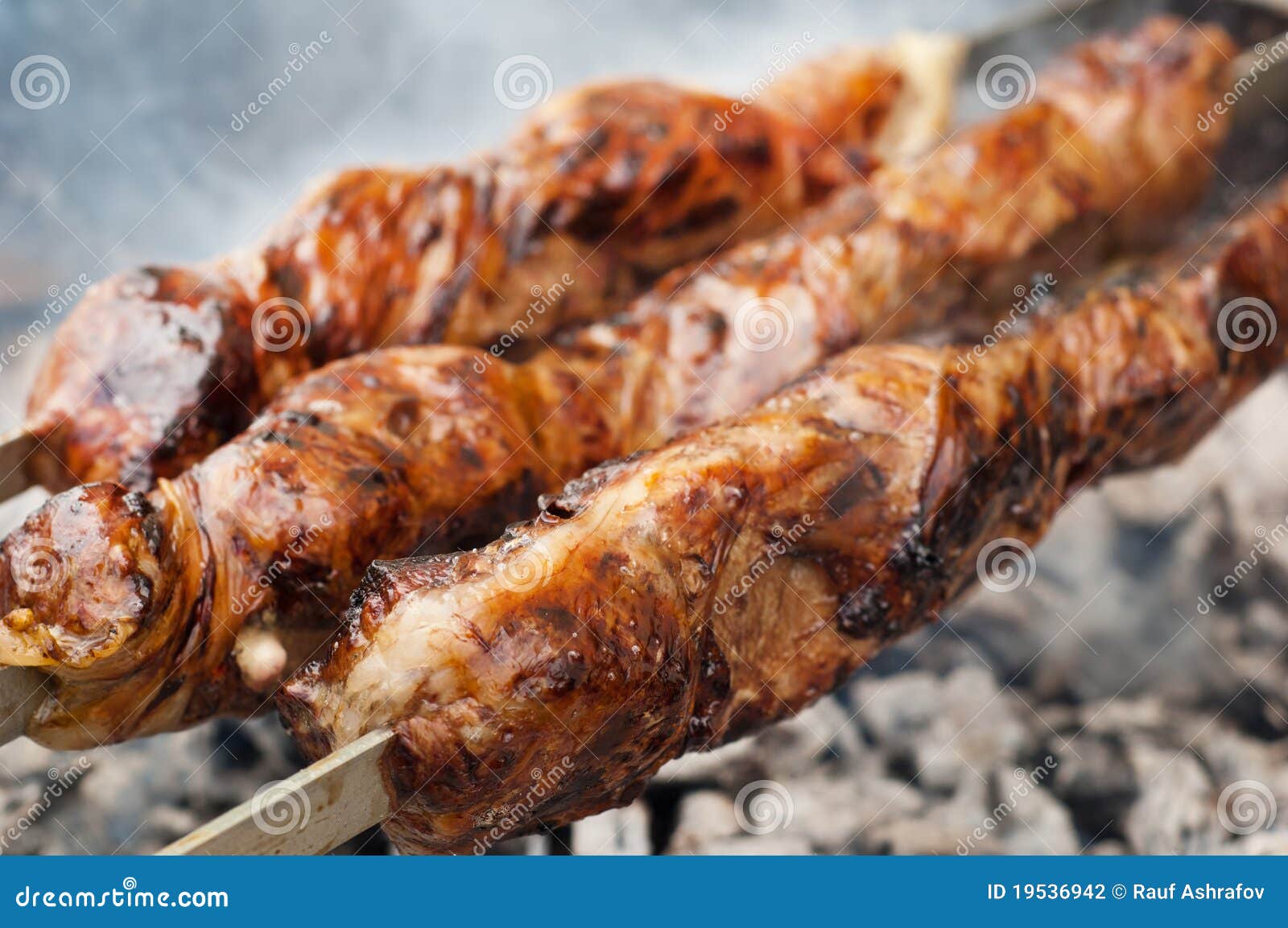 Grilled liver kebab stock photo. Image of pork, closeup - 19536942