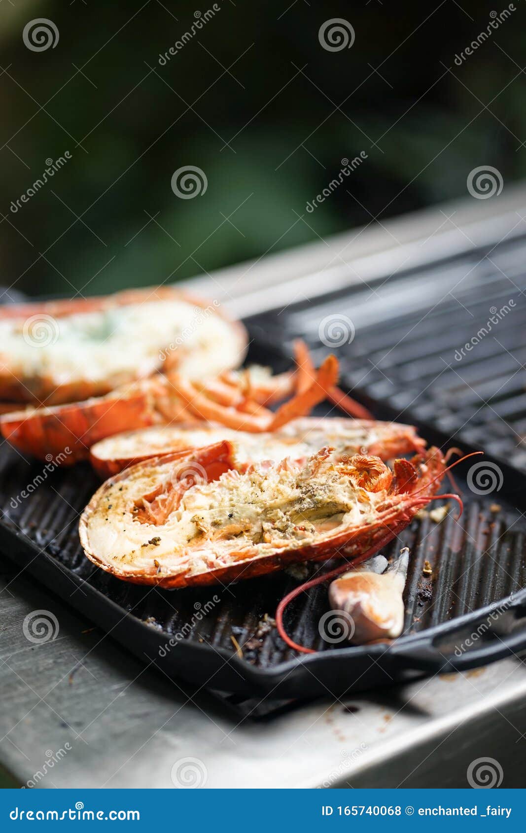 Grilled Lobster. Soft Focus of Freshly BBQ Grilled Lobsters Stock Photo ...