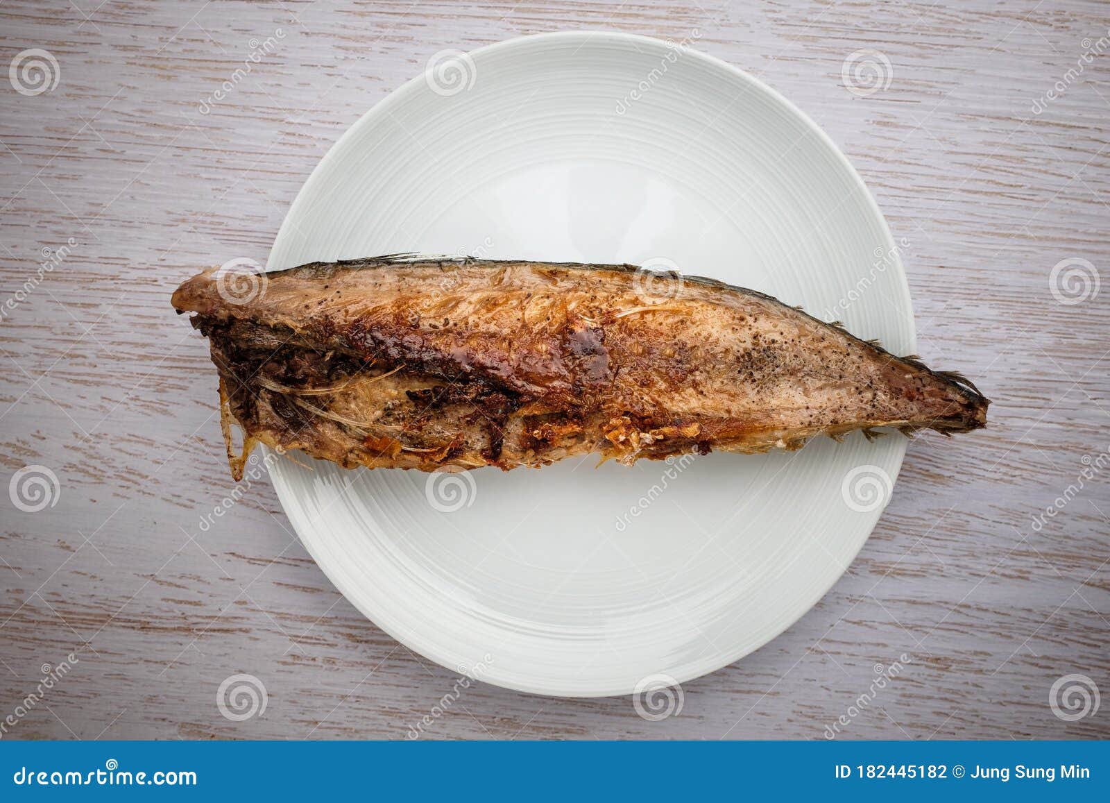 Grilled Mackerel Fish on Background Stock Photo - Image of seafood ...