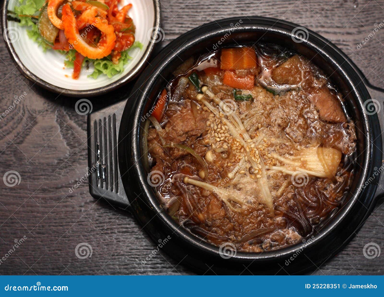 Grilled Marinated Pork in Earthen Bowl Stock Image - Image of dish ...