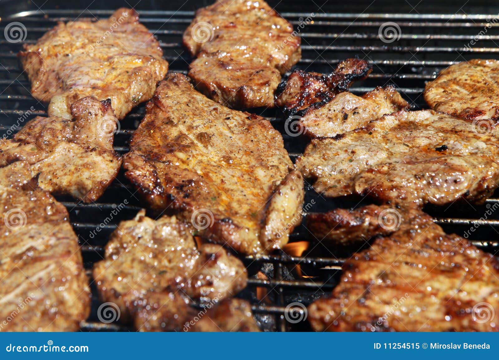Grilled meat stock image. Image of calorie, barbecuing - 11254515