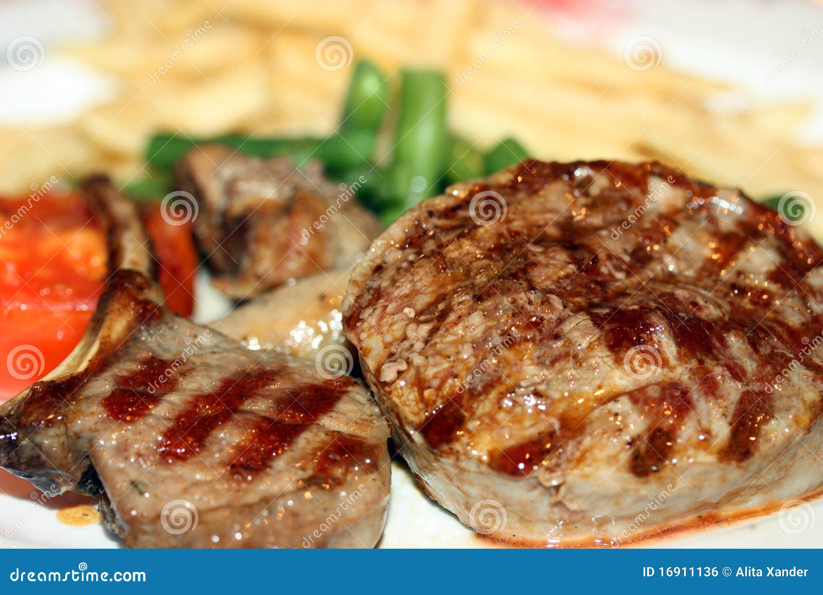 Grilled Meat stock photo. Image of juicy, cooked, grill - 16911136