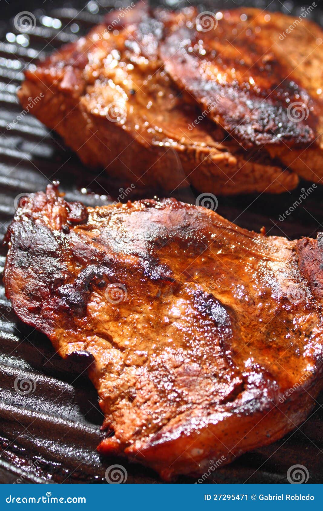 Grilled meat stock image. Image of barbecue, medium, loins - 27295471