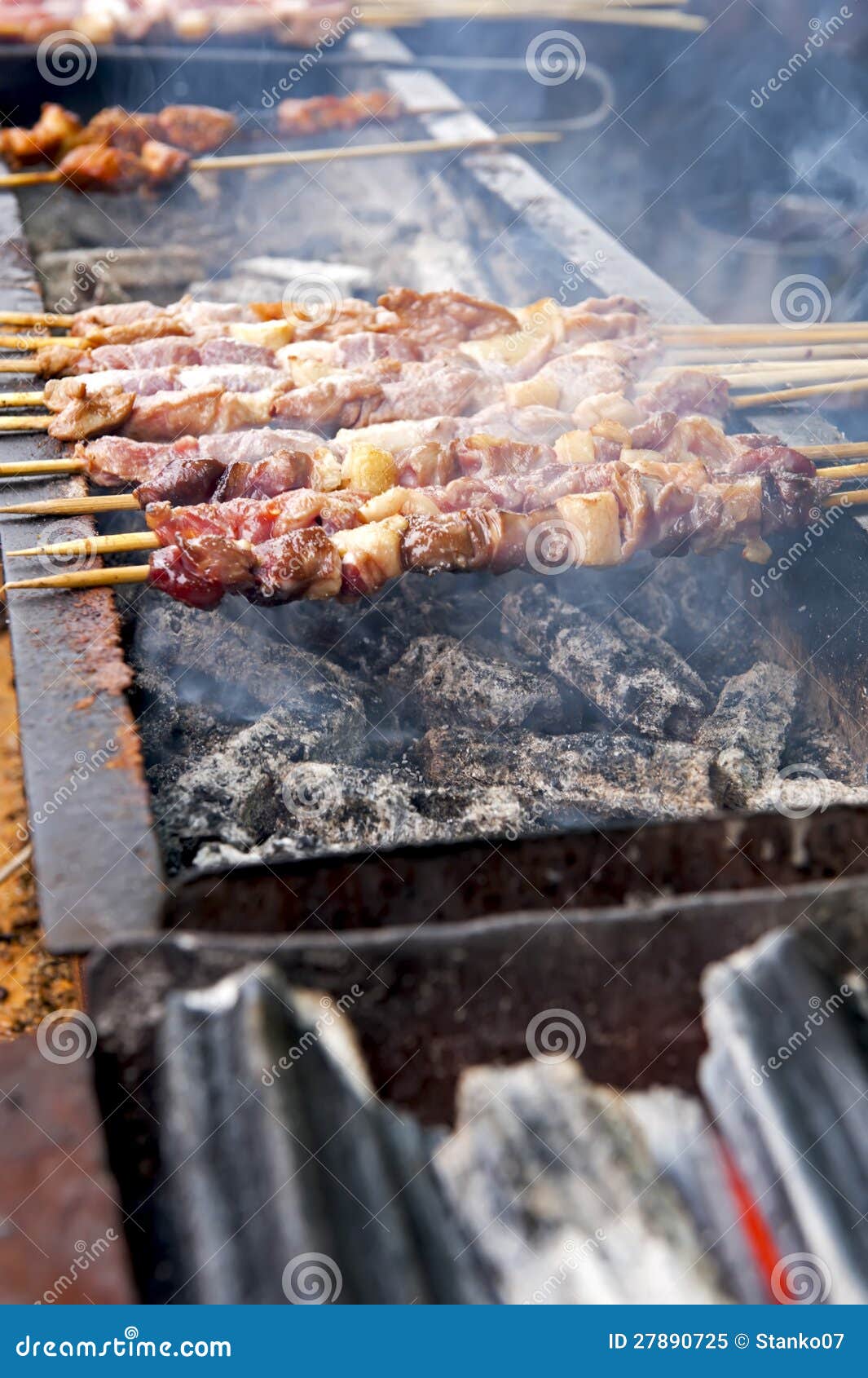 Grilled meat stock image. Image of charcoal, dining, eatable - 27890725