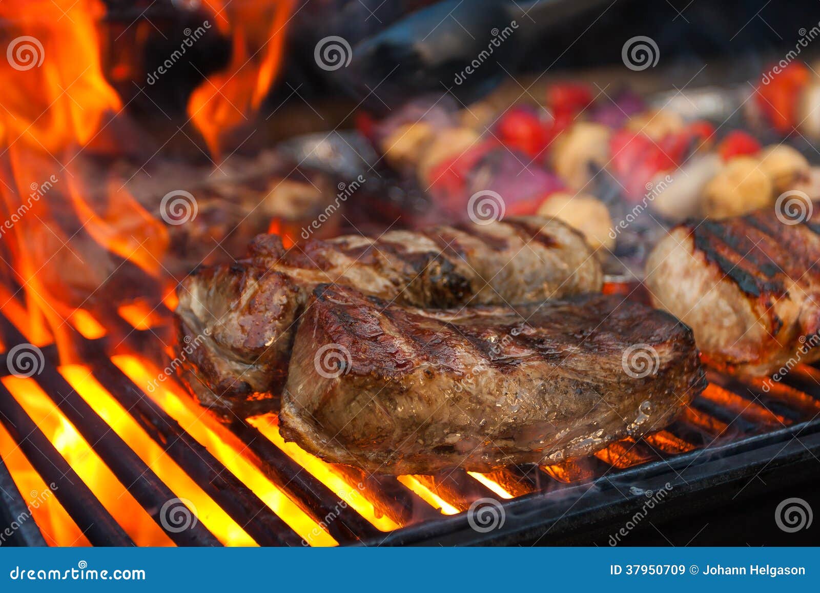 Grilled meat stock image. Image of food, open, dinner - 37950709