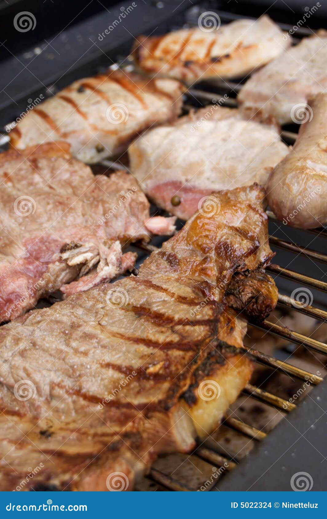Grilled meat stock photo. Image of sauce, dining, dinner - 5022324