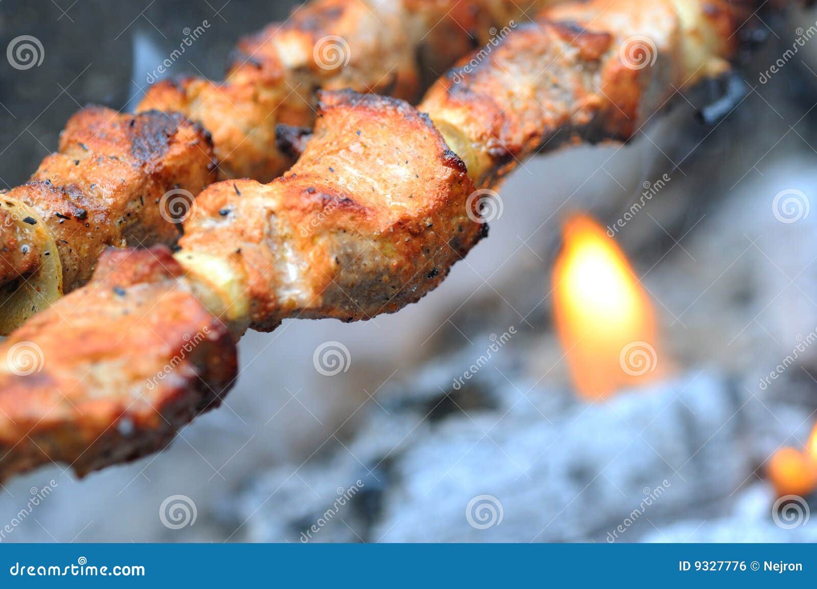 Grilled meat stock photo. Image of cook, roasted, cooking - 9327776