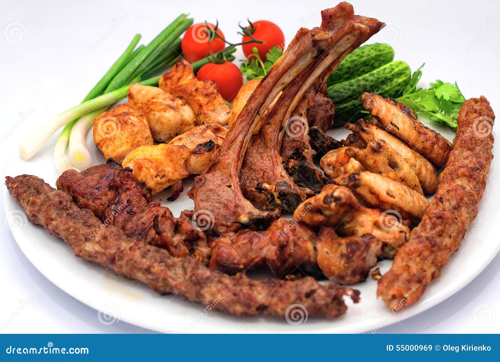 Grilled Meat, Barbecue, Assorted Stock Image - Image of lamb, grill ...