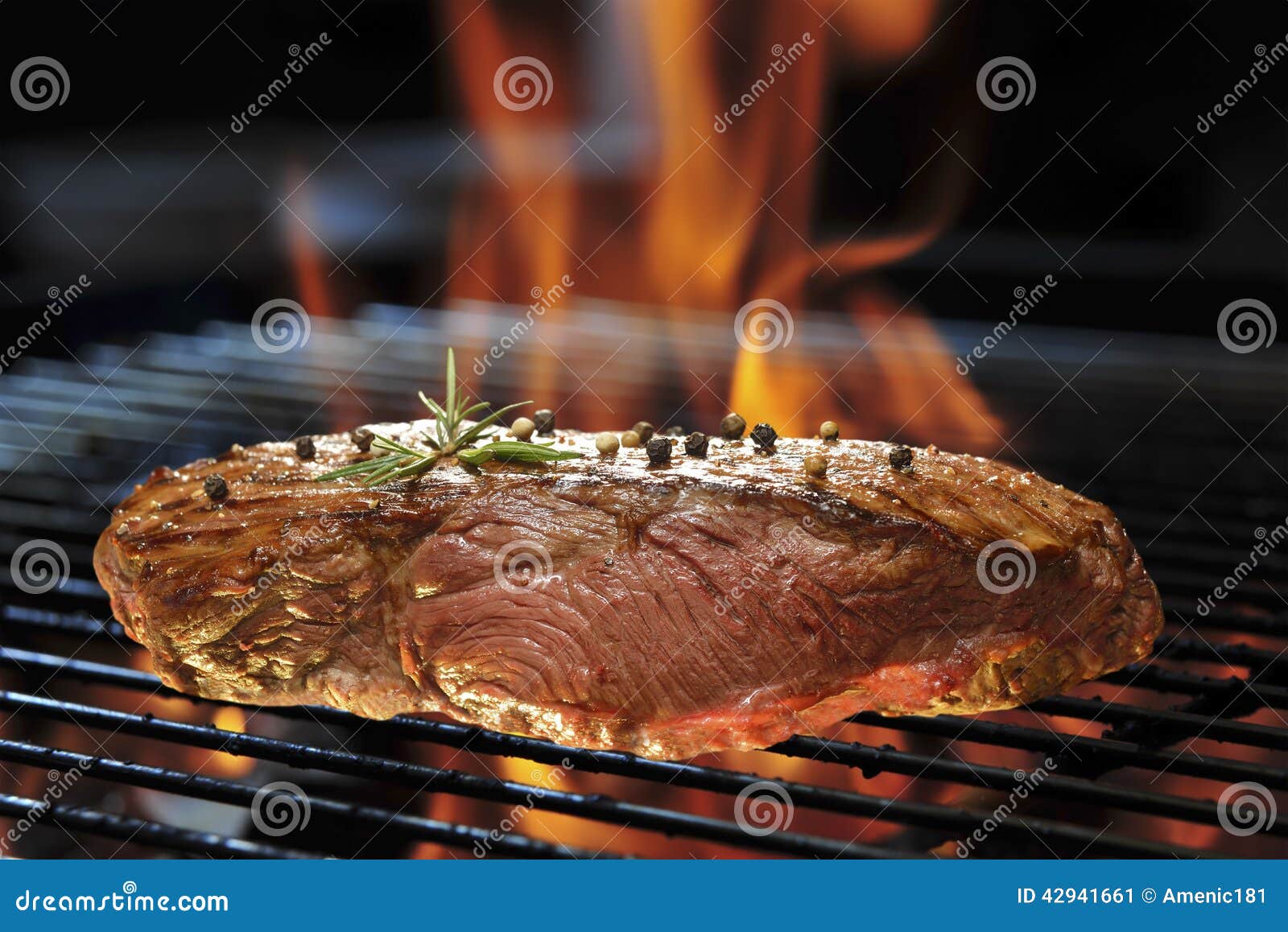 Grilled meat stock image. Image of barbeque, grilling - 42941661