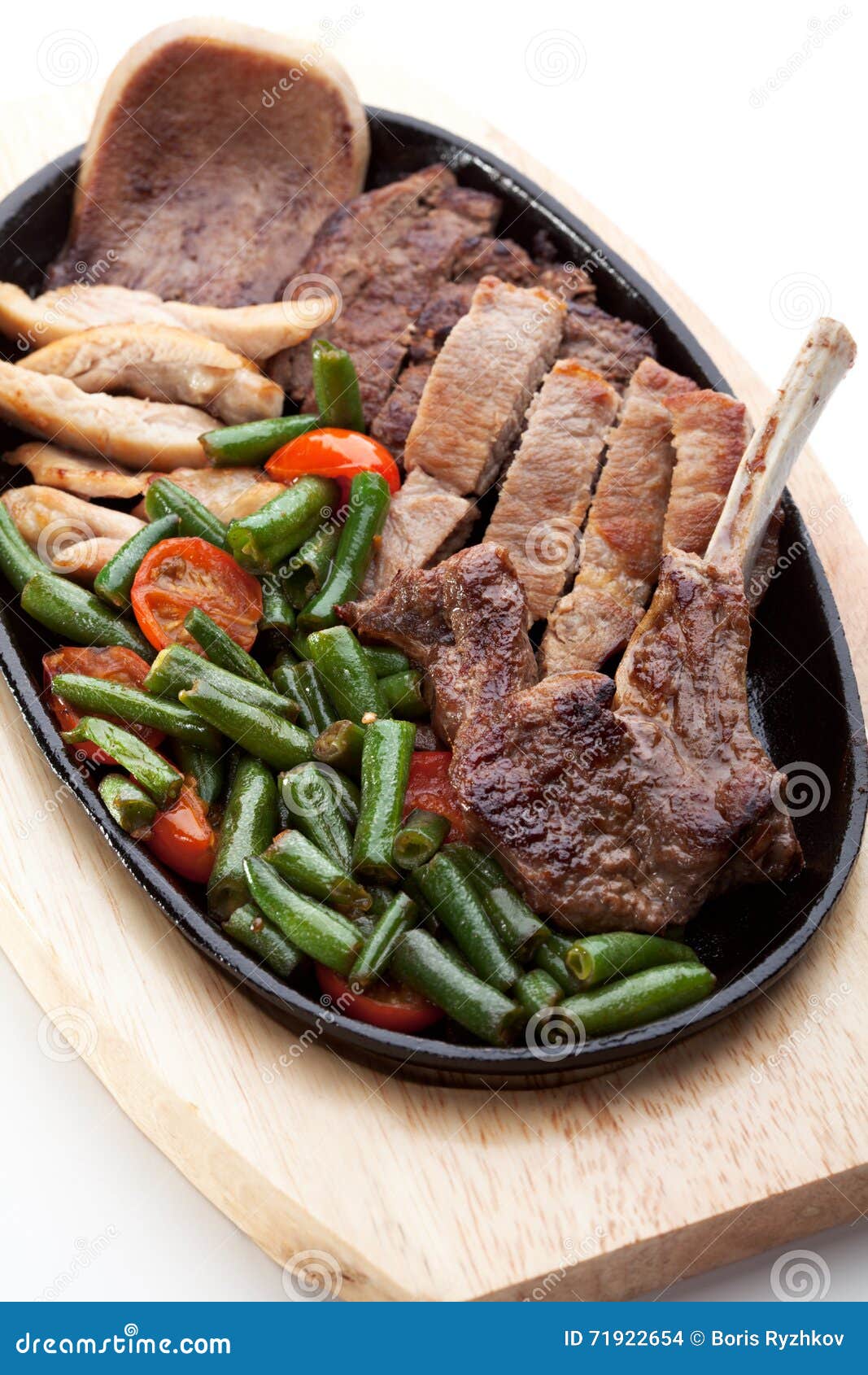 Grilled Meat Pan stock photo. Image of breast, meal, lunch - 71922654