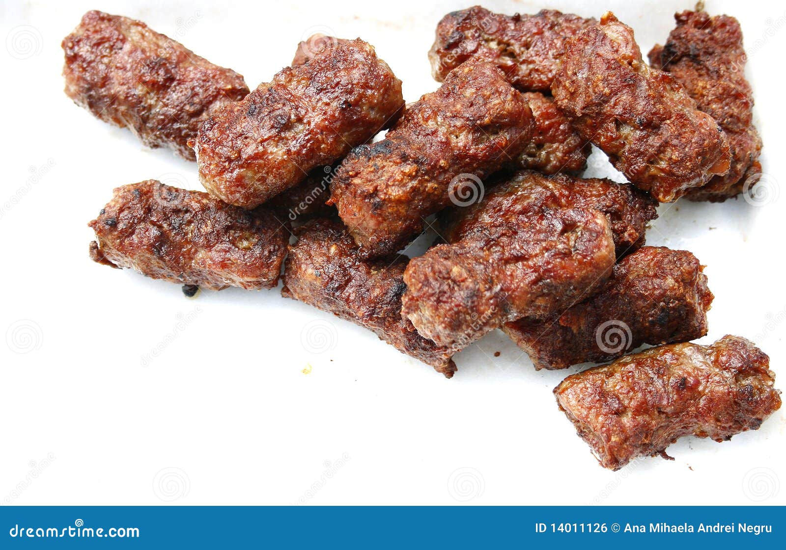 Grilled meat rolls stock photo. Image of greens, baked - 14011126