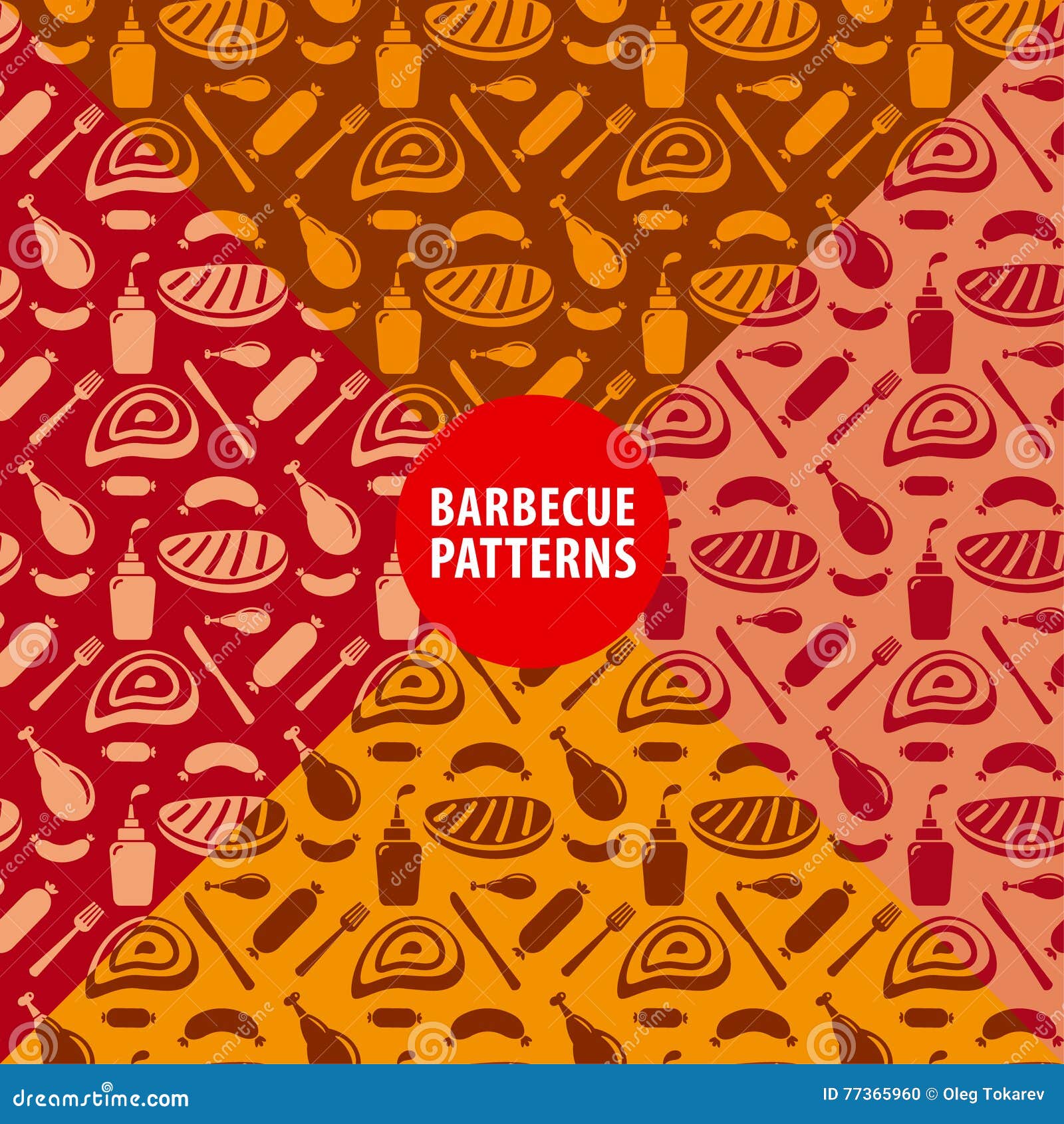 Meat Seamless Pattern. Meat Products Background For Butcher Shop Design ...