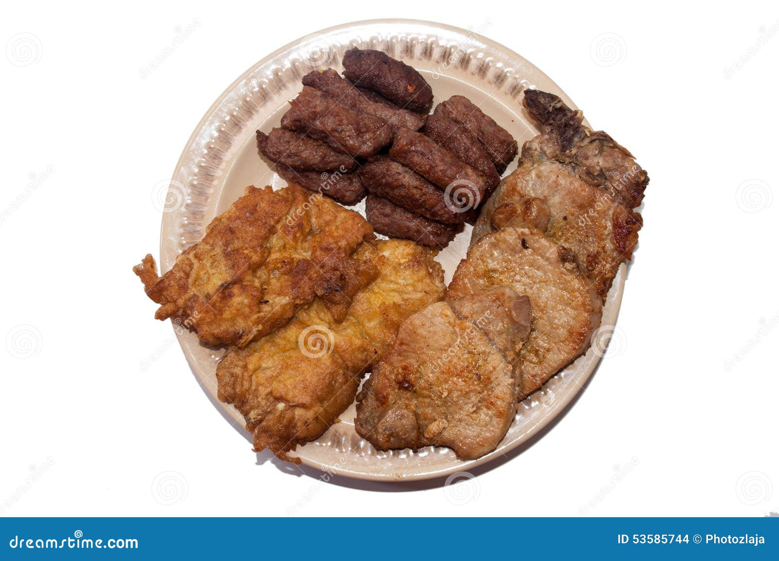 Grilled Meat Served on a Plate Stock Photo - Image of roasted ...