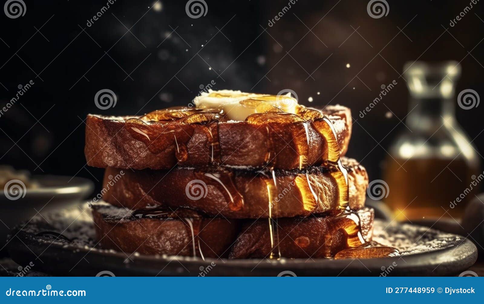 Grilled Meat Stack, Sweet Indulgence, Refreshing Drink Generated by AI ...