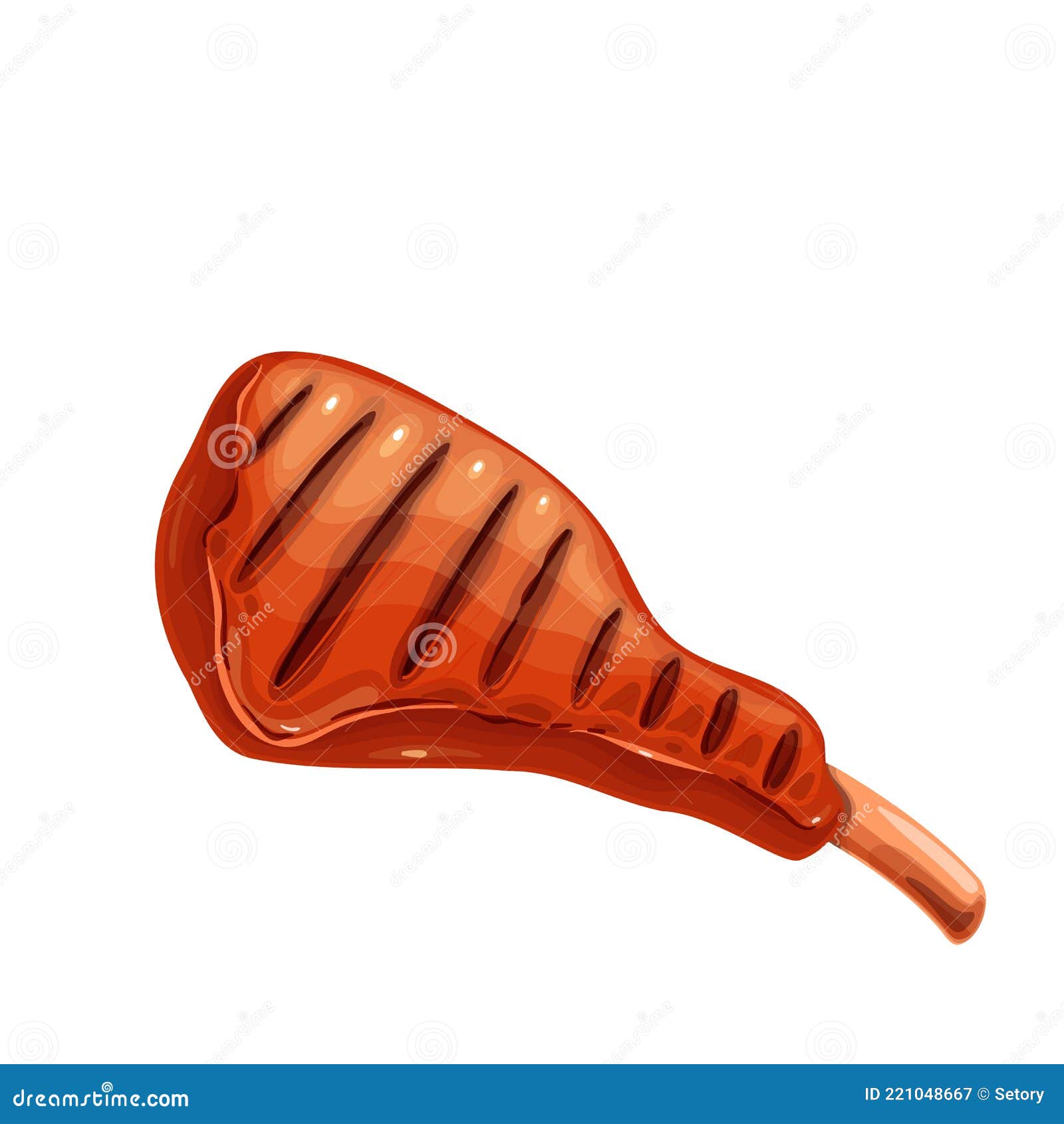 Grilled meat steak icon stock vector. Illustration of butchery - 221048667