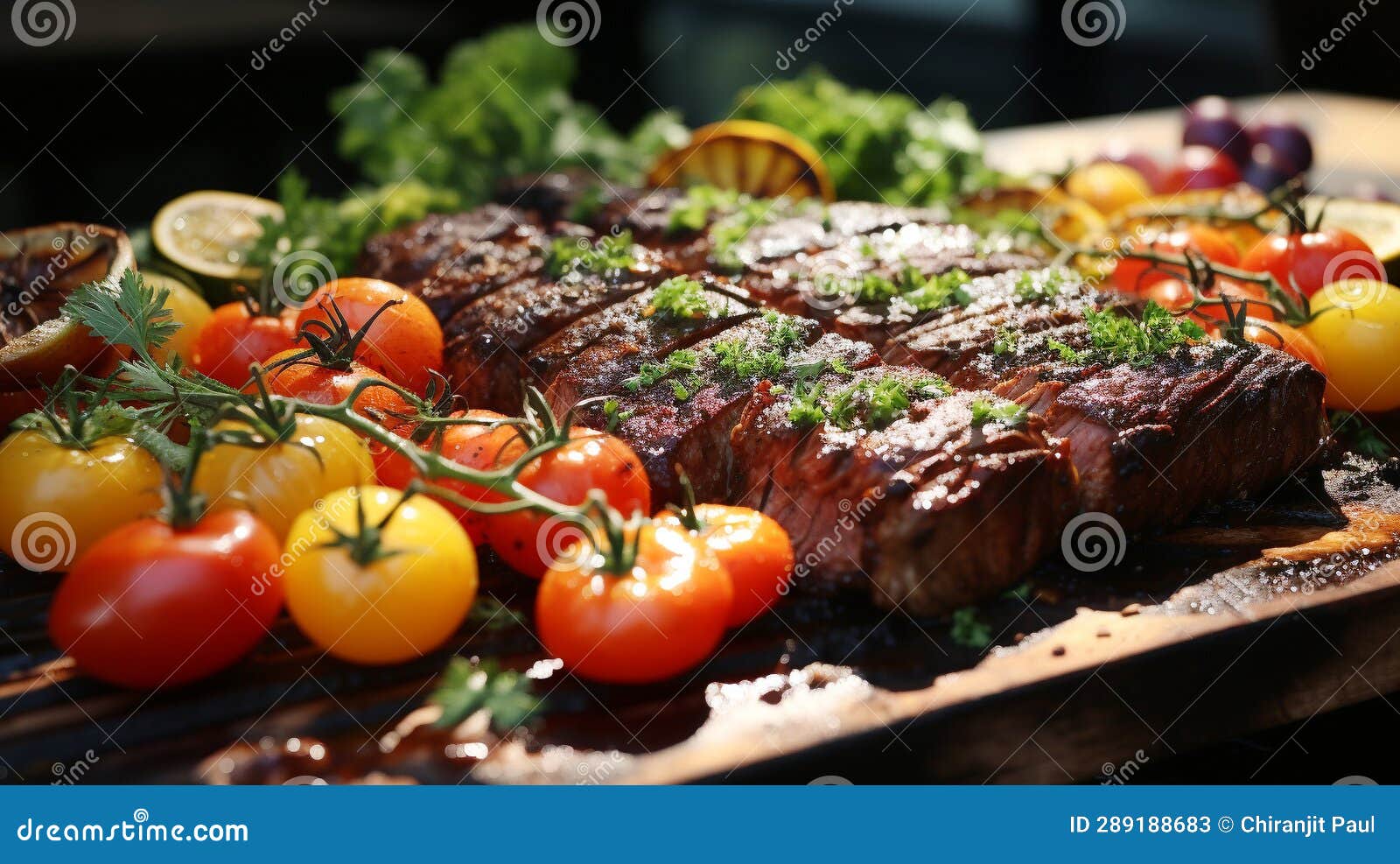 Grilled Meat and Vegetables Make Gourmet Lunch Background Editorial ...