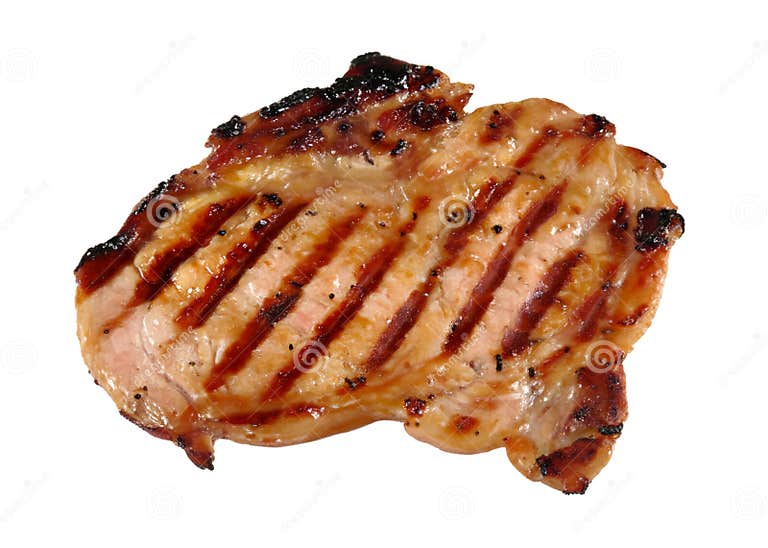 Grilled Meat on a White Background Stock Photo - Image of roast ...