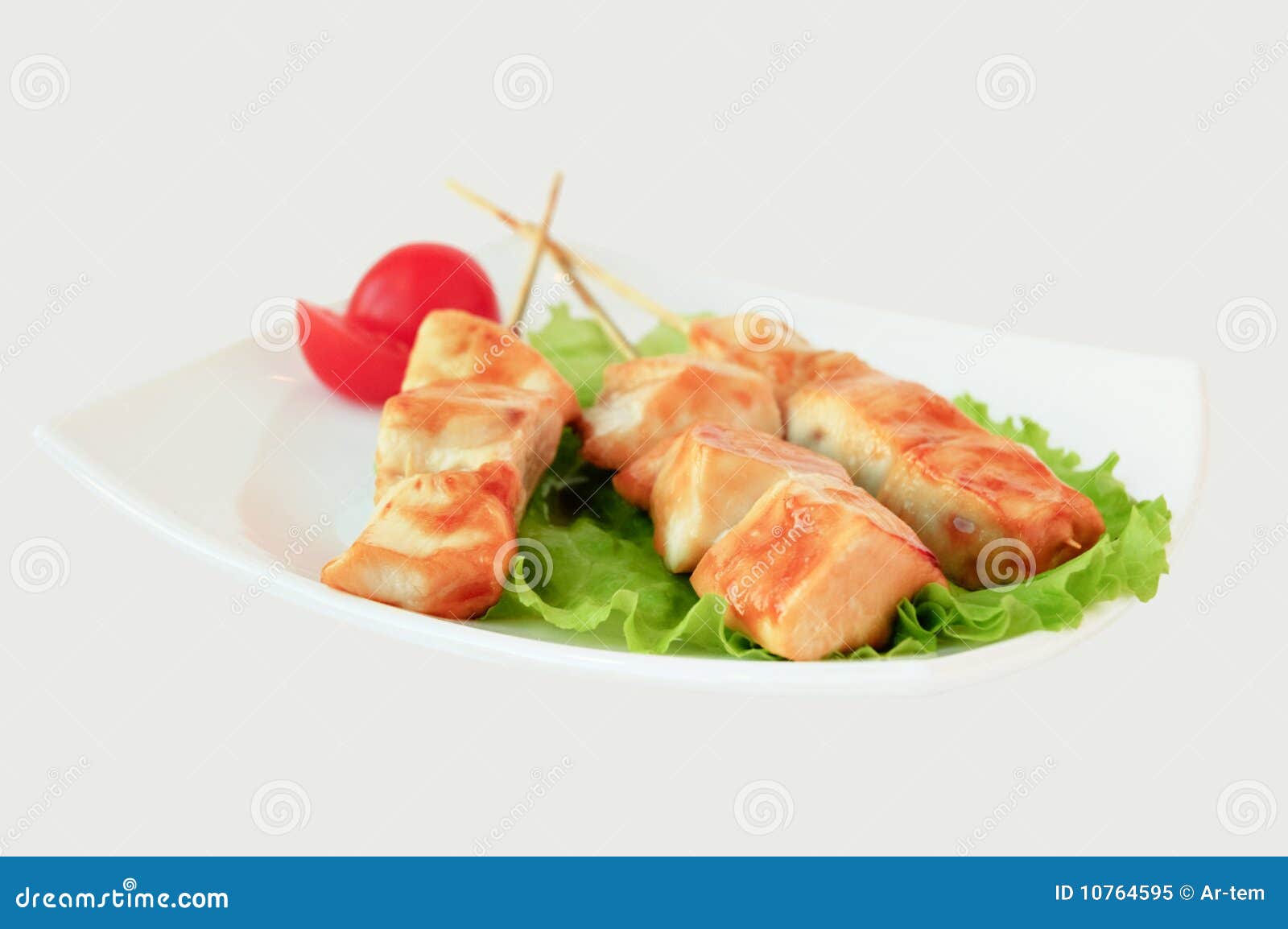 Grilled Meat on Wooden Sticks Stock Image - Image of barbecue ...