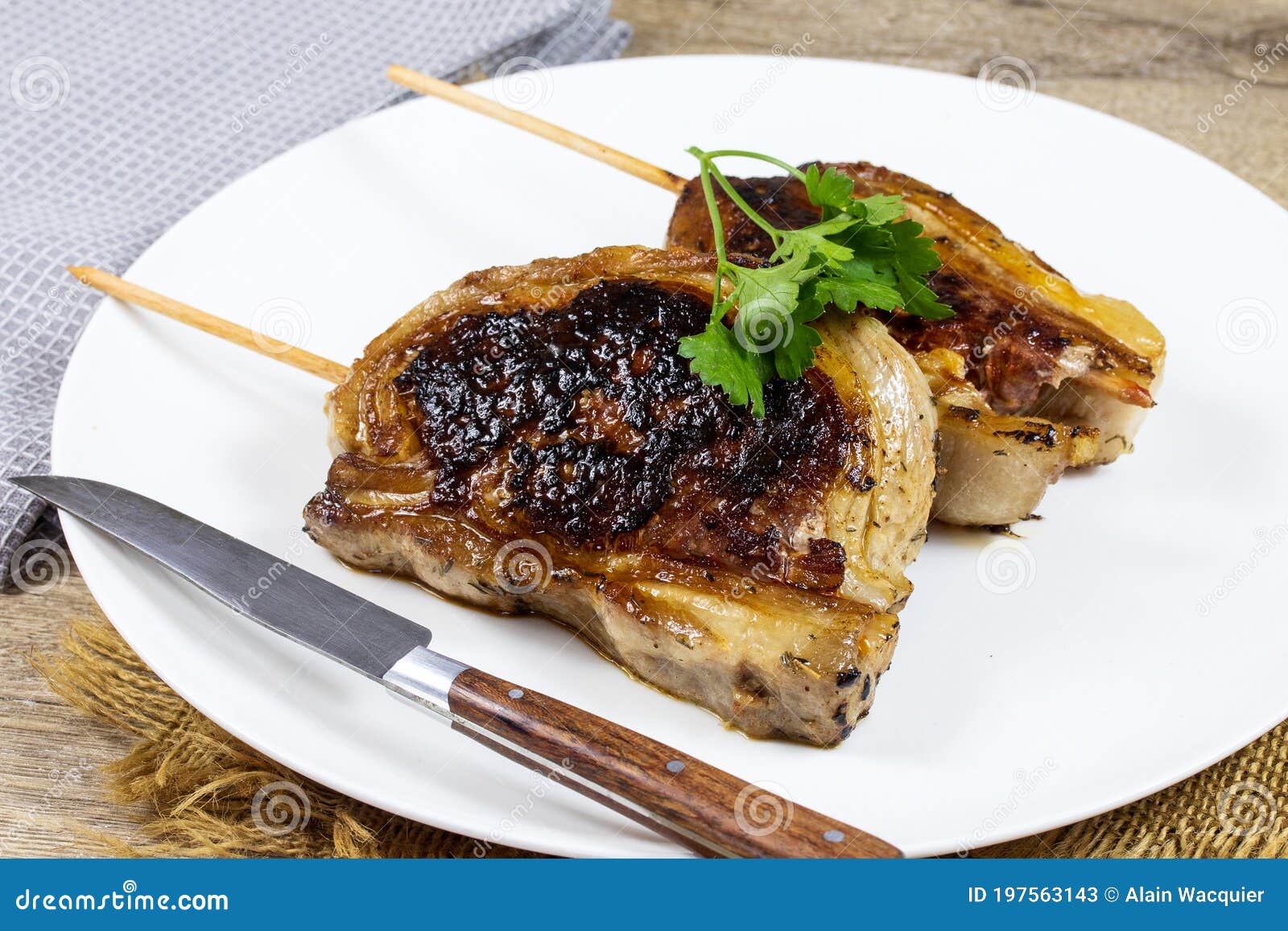 Grilled Minced Lamb on a Table Stock Image - Image of grill, delicious ...