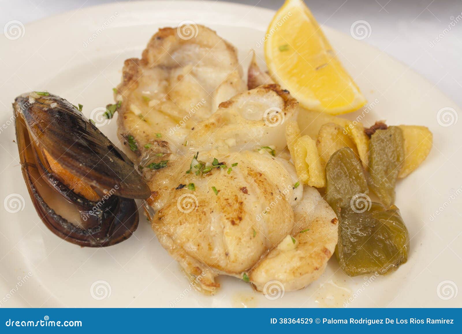 Grilled monkfish stock image. Image of tasty, mediterranean - 38364529
