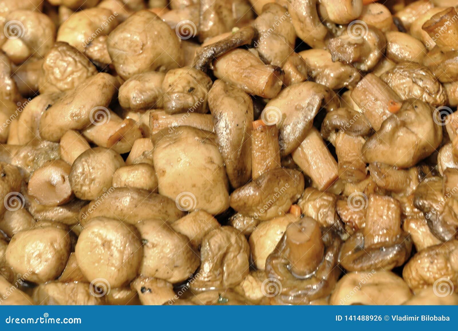 Grilled Mushrooms Champignons Stock Photo - Image of appetizing, food ...