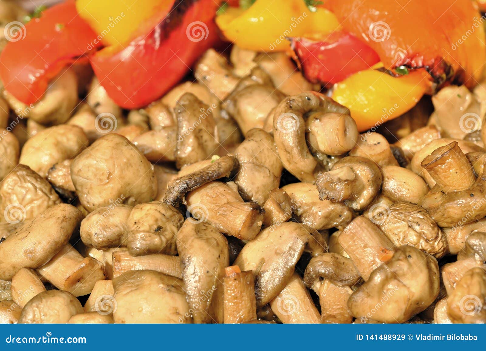 Grilled Mushrooms Champignons Stock Image - Image of market, cuisine ...