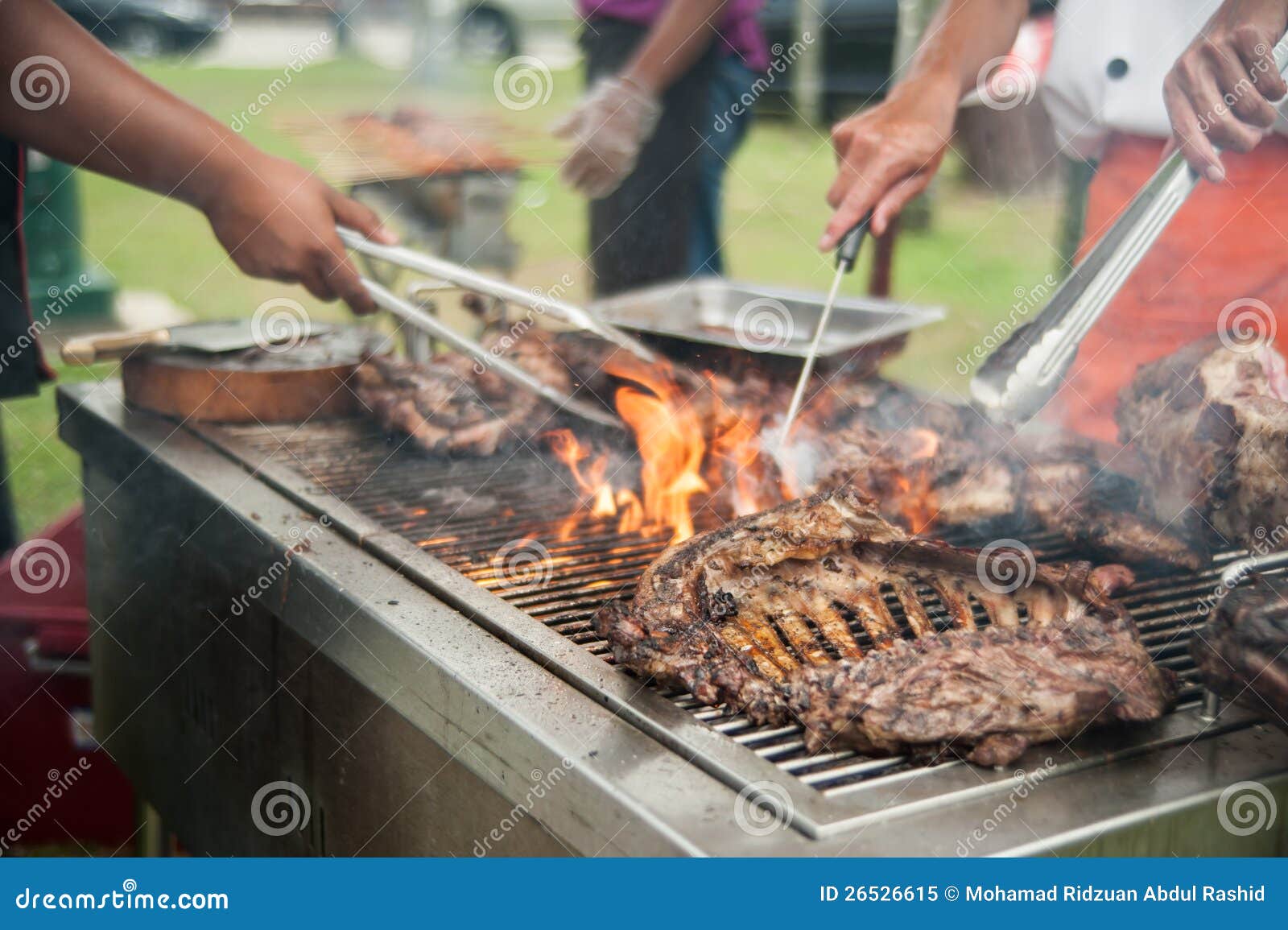 Grilled Mutton stock image. Image of hands, ribs, tray - 26526615