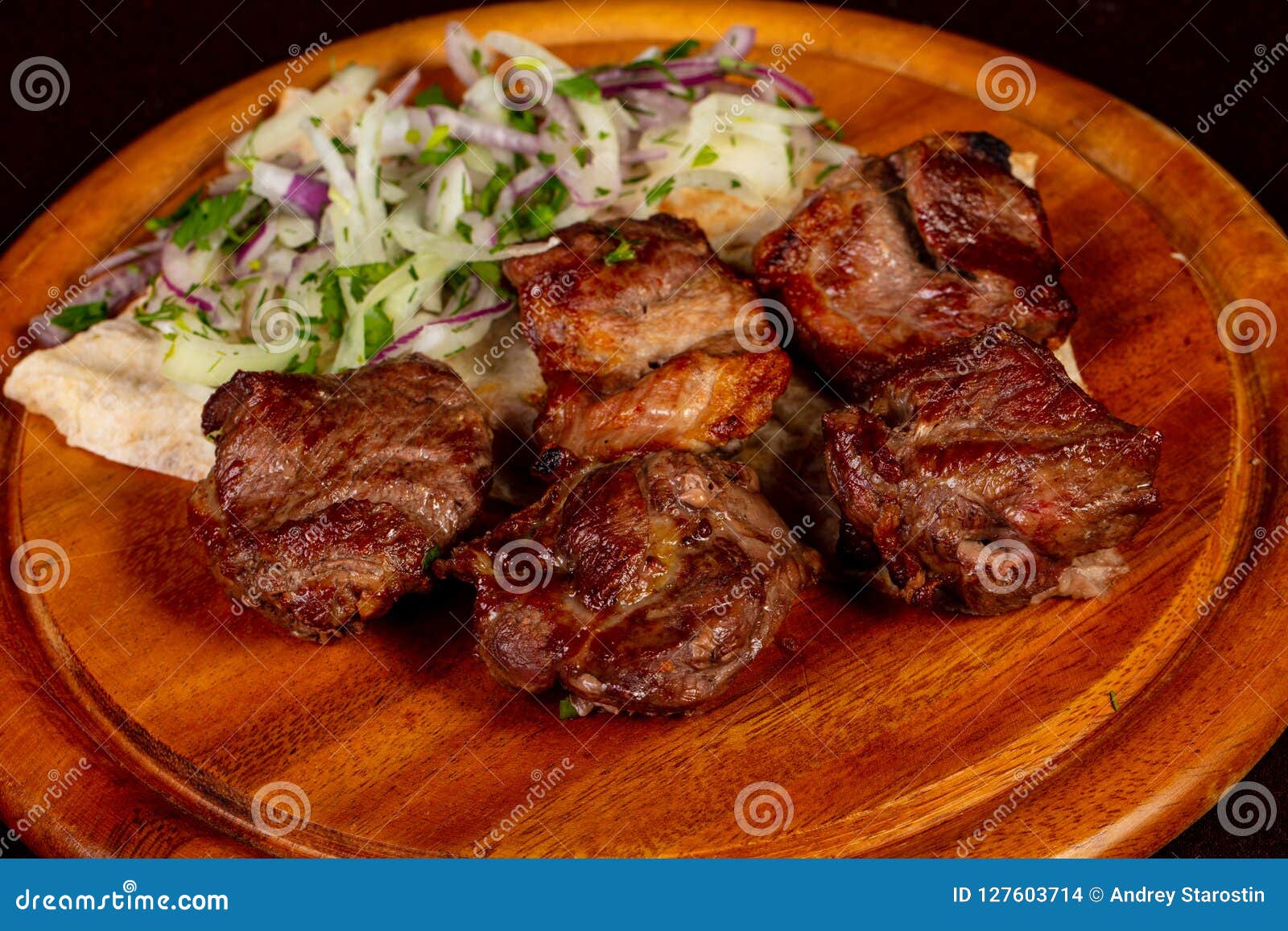 Grilled mutton kebab stock photo. Image of gourmet, meat - 127603714