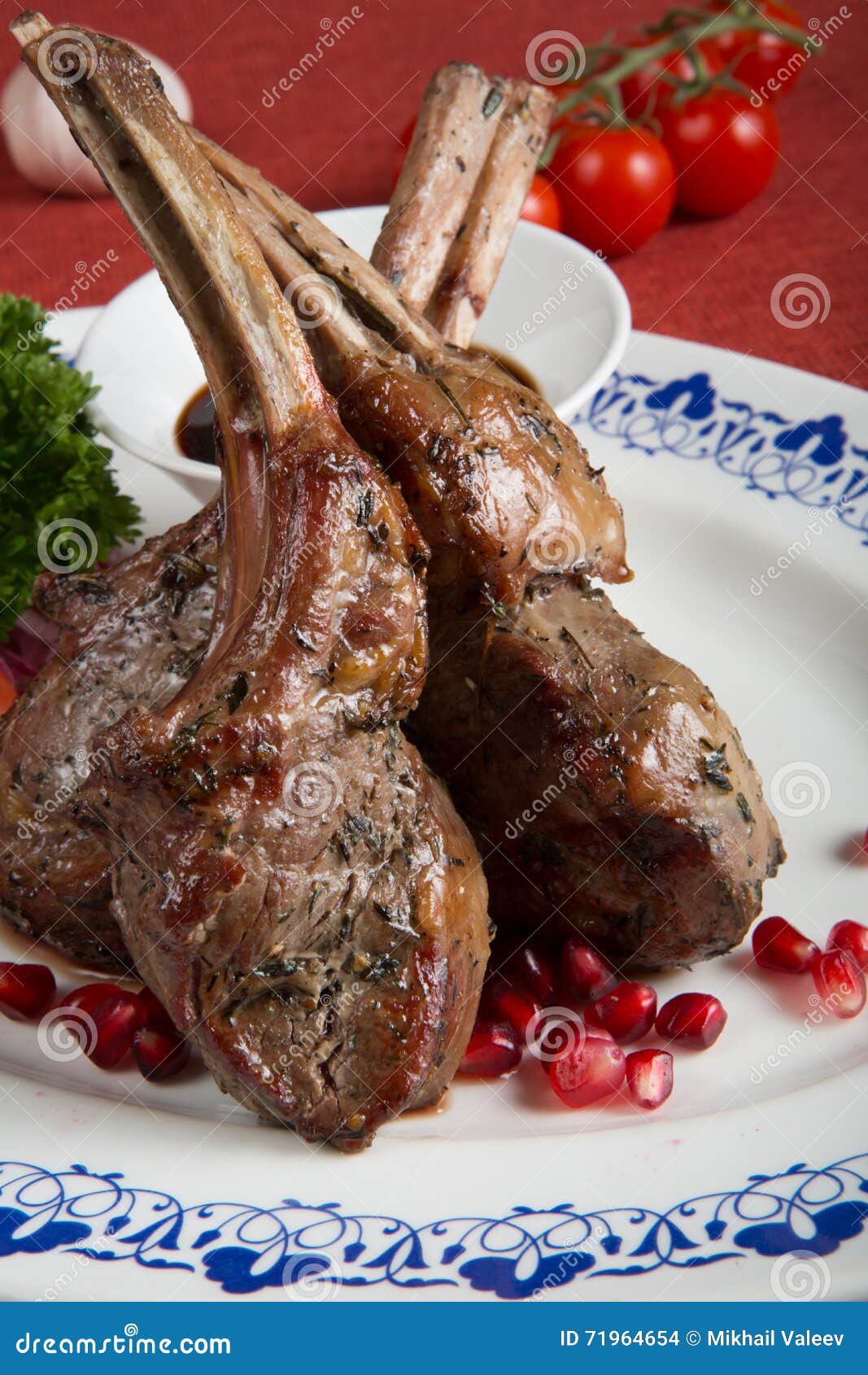 Grilled mutton meat stock photo. Image of roast, sauce - 71964654