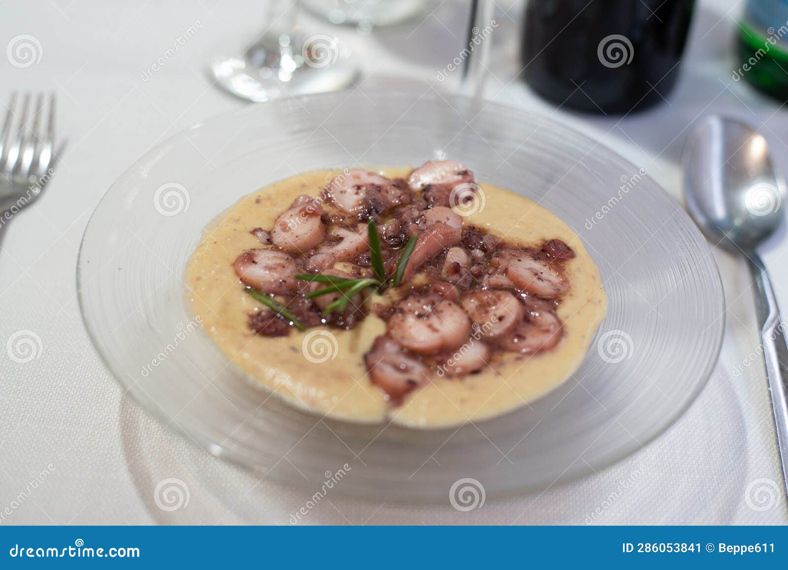 Grilled Octopus Bowl stock image. Image of dinner, holidays - 286053841
