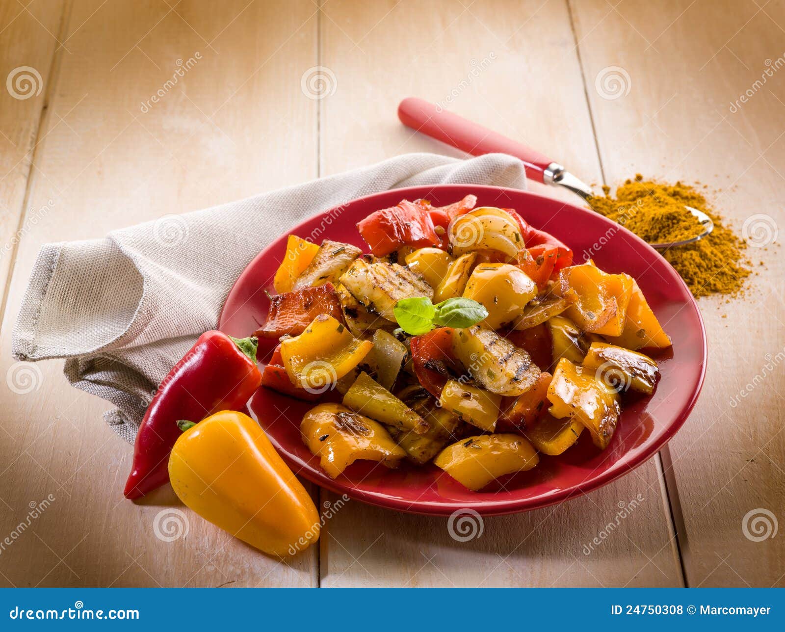 Grilled onion and capsicum stock photo. Image of delicious - 24750308