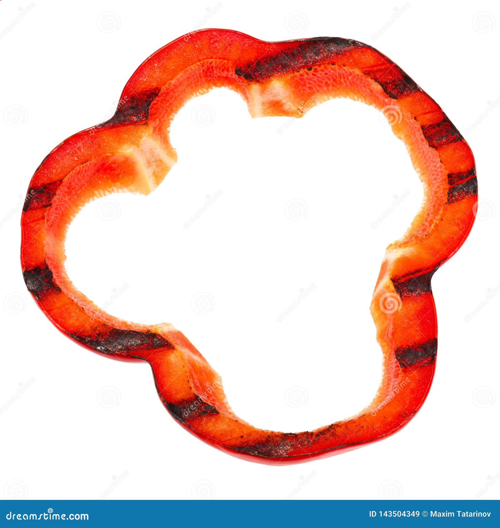 Grilled Paprika Slice, Top, Paths Stock Image - Image of grilled, sweet ...