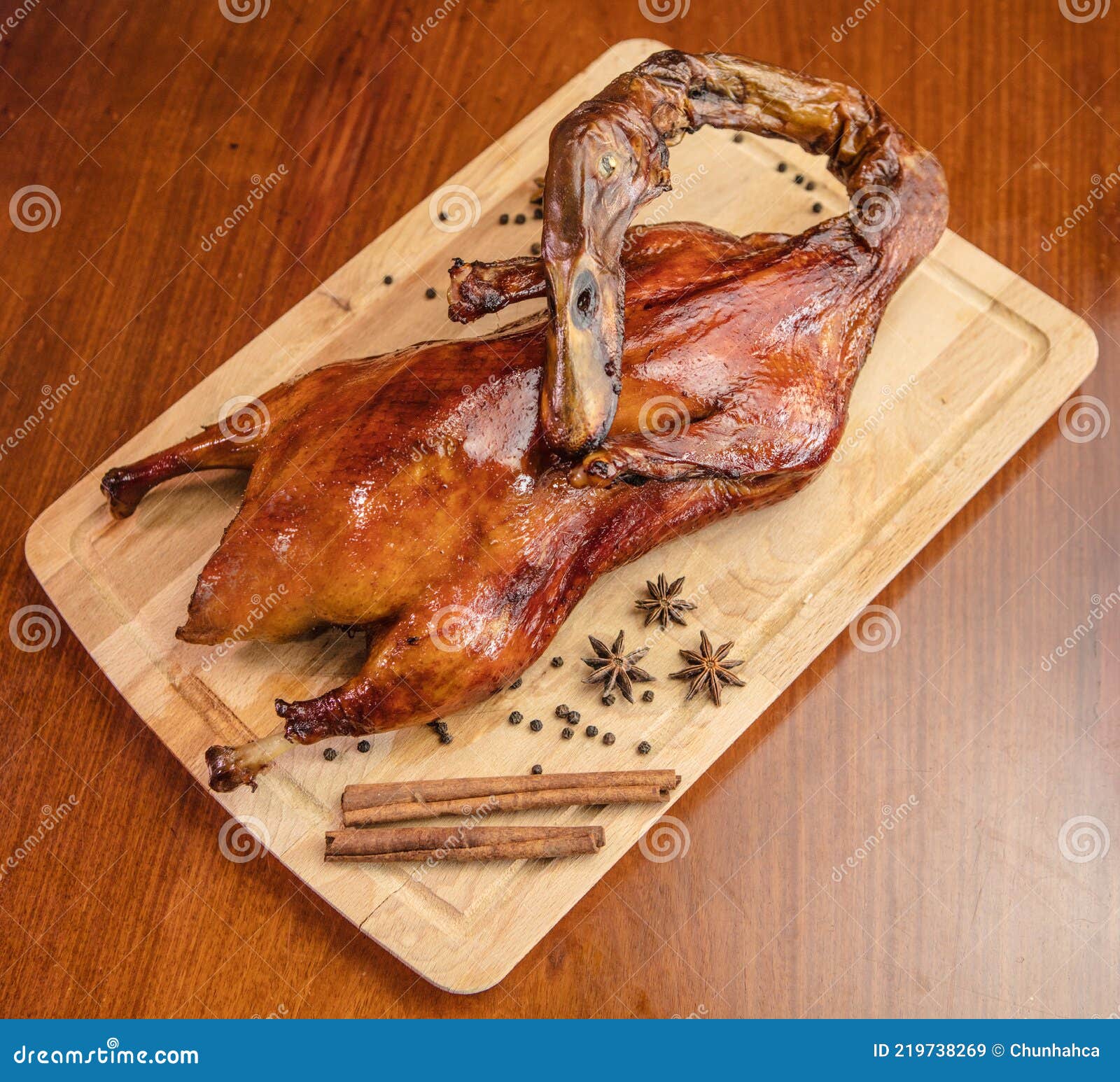 The grilled pecking duck stock image. Image of roasted - 219738269