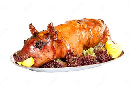 Grilled pig stock photo. Image of dinner, ceremony, meal - 24107762