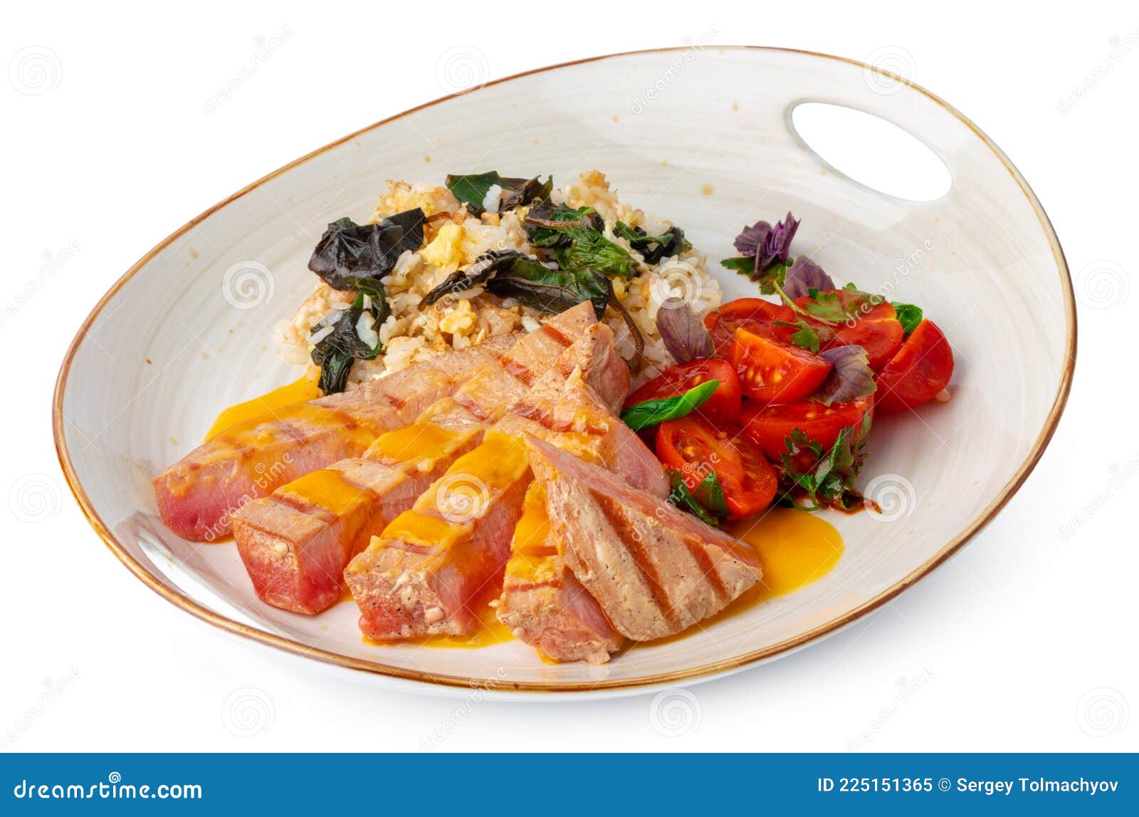 Grilled Pork Chop and Rice with Sauce Stock Image - Image of spicy ...