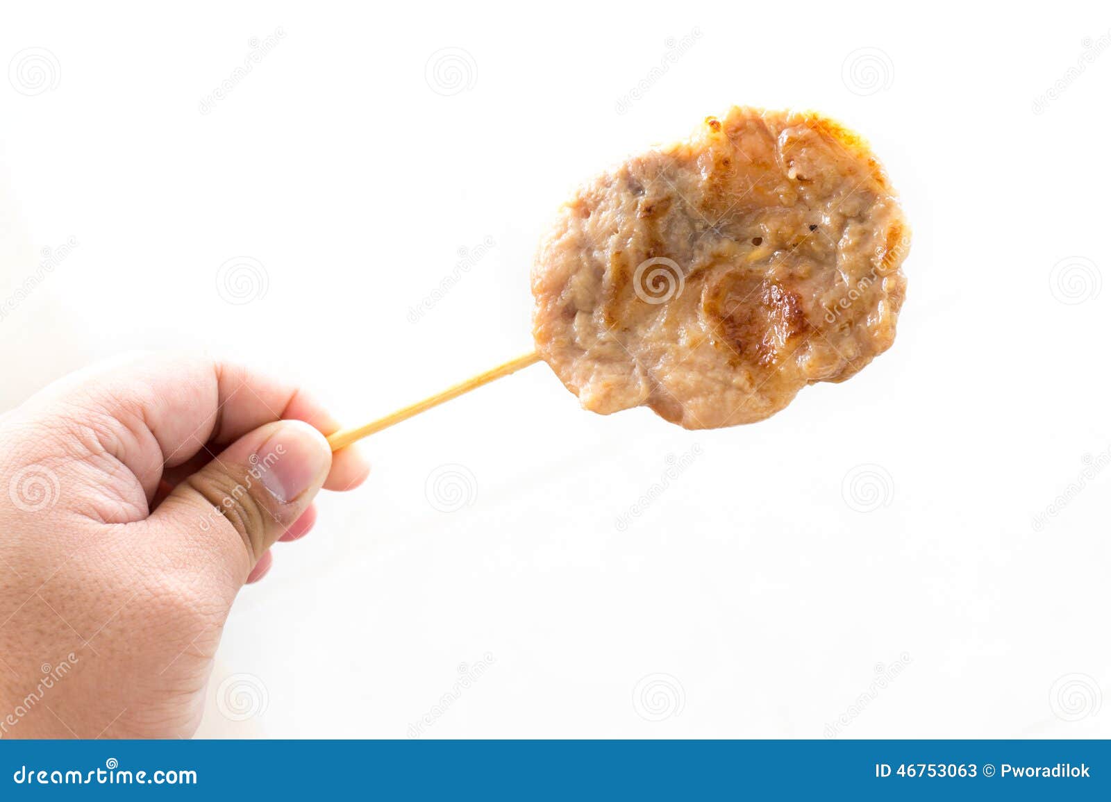 Grilled pork in hand stock image. Image of fresh, food - 46753063