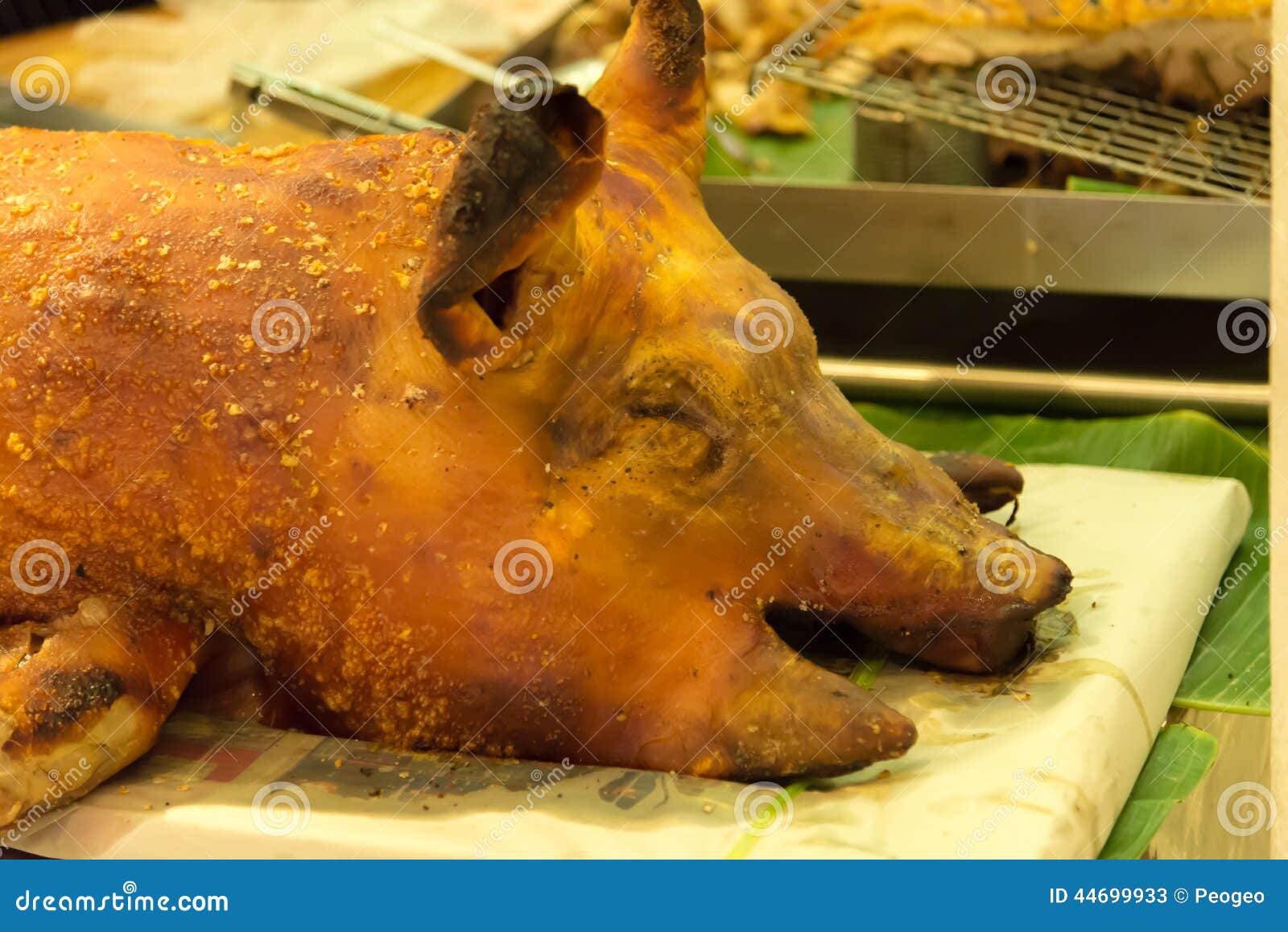 Grilled pork head stock image. Image of preparation, pork - 44699933
