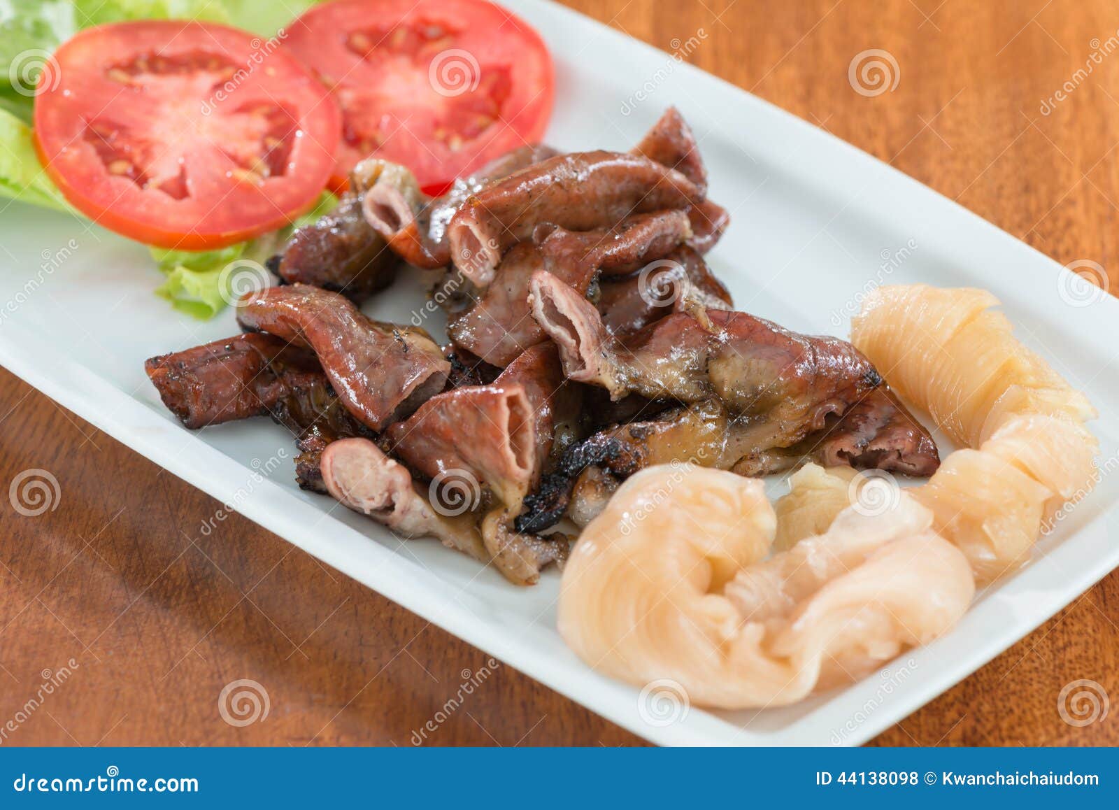 Grilled pork intestines stock photo. Image of healthy - 44138098