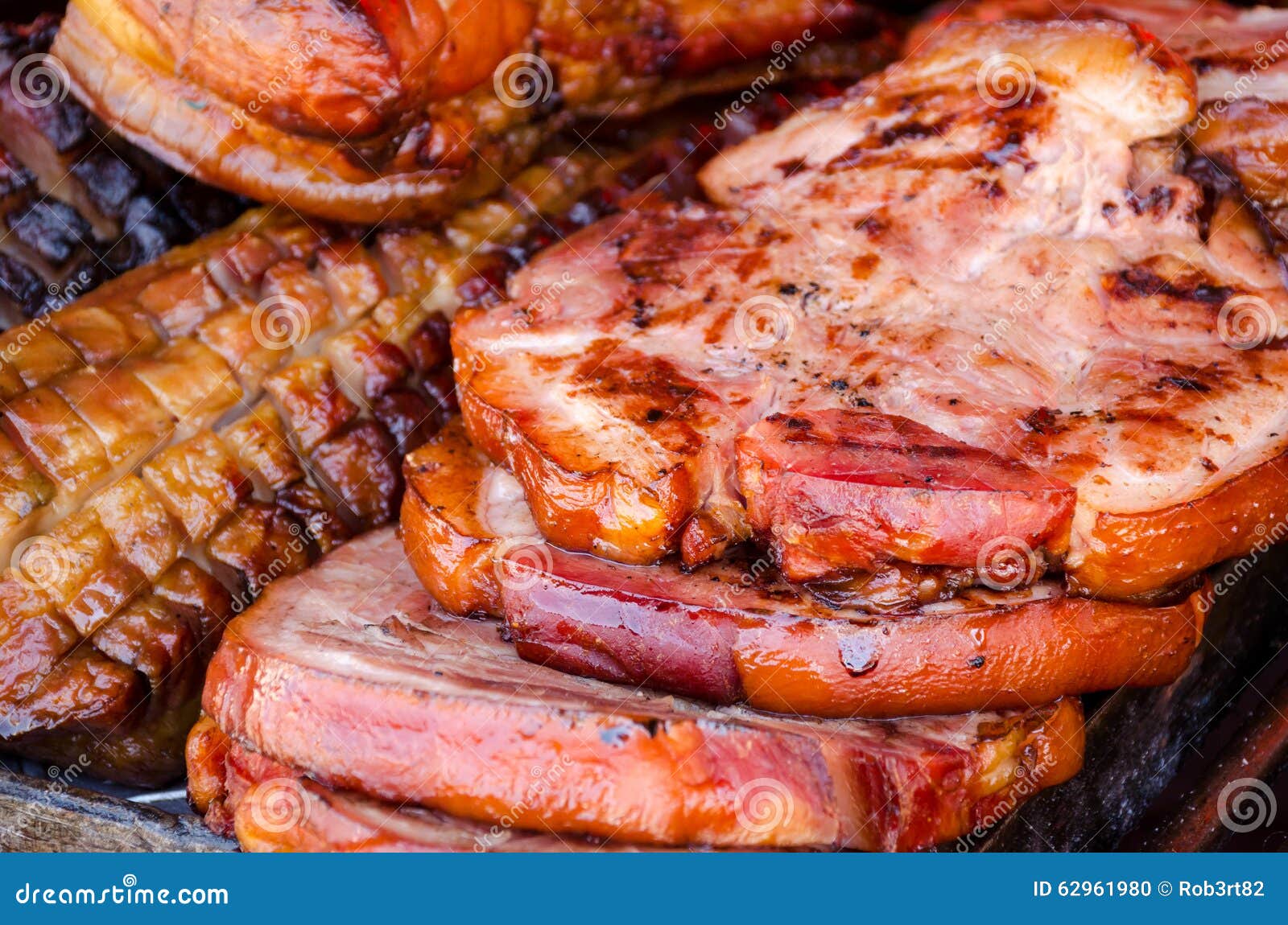Grilled pork meat on plate stock photo. Image of grill - 62961980