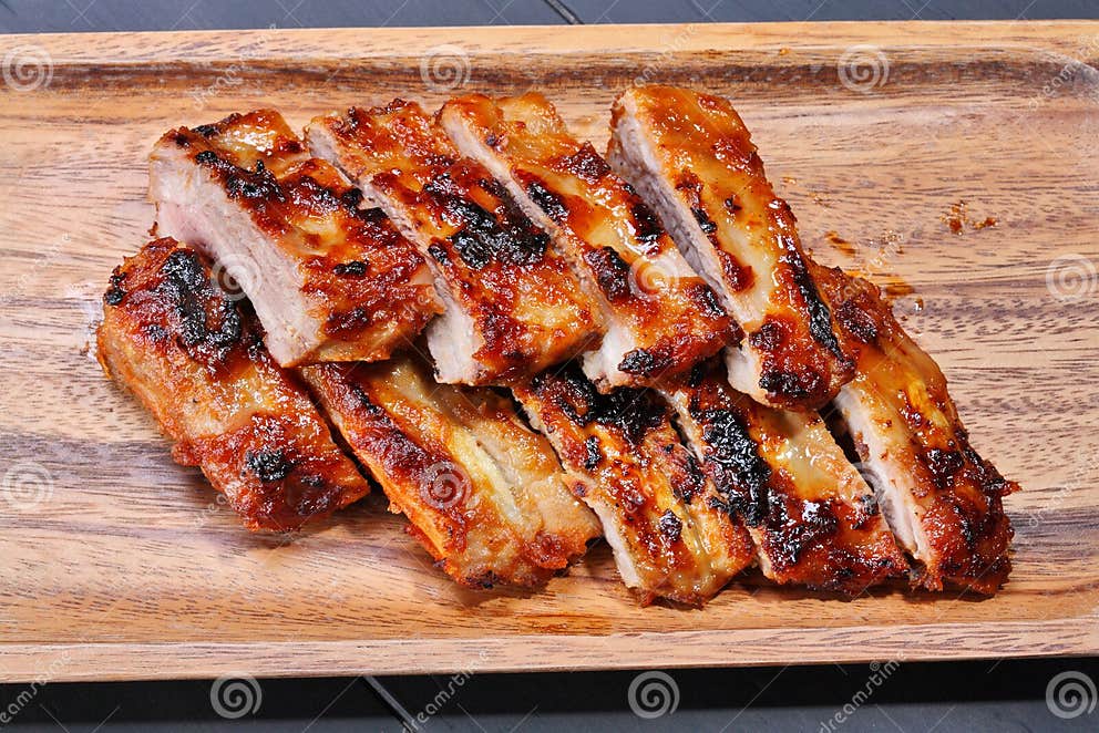 Grilled pork ribs stock image. Image of nutrition, rack - 10112081