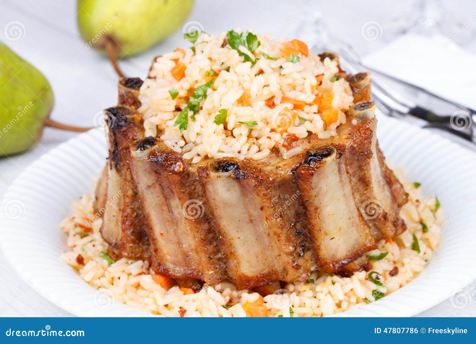 482 Grill Pork Rib Rice Stock Photos - Free & Royalty-Free Stock Photos ...