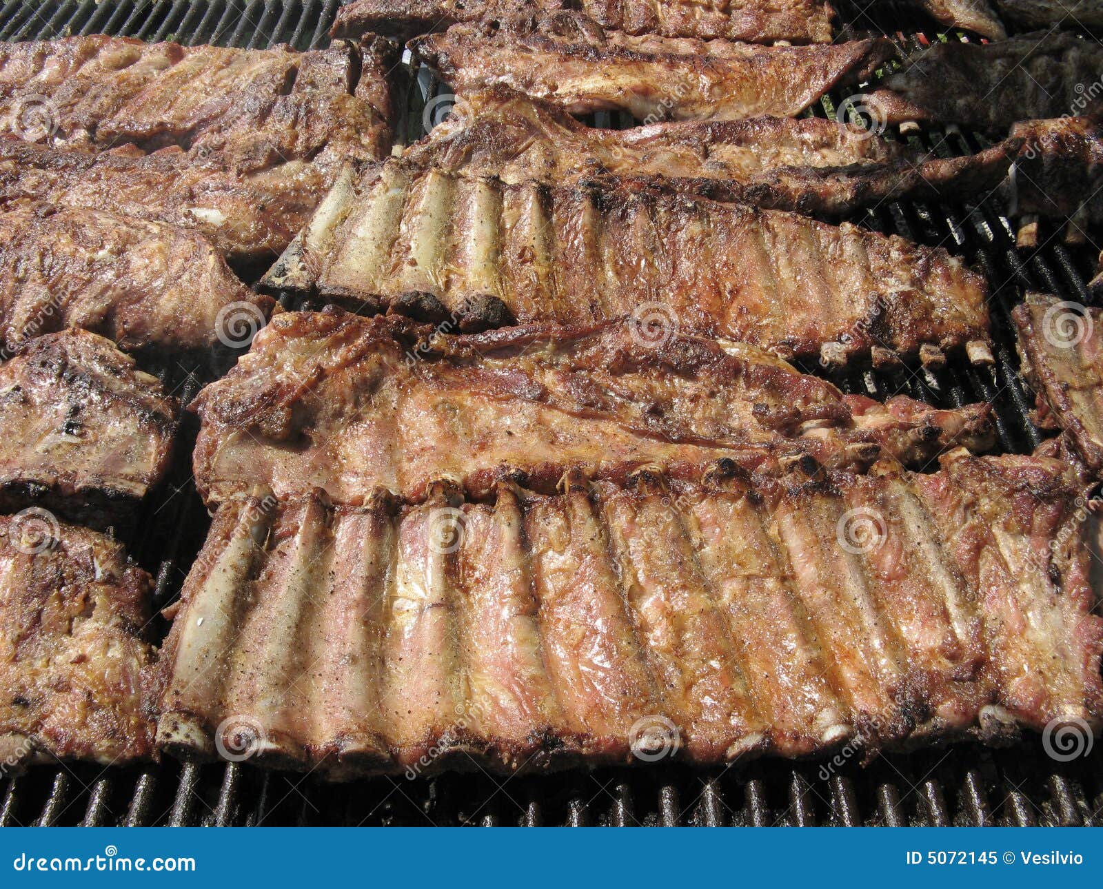 Grilled pork spare ribs stock image. Image of pork, friendship - 5072145