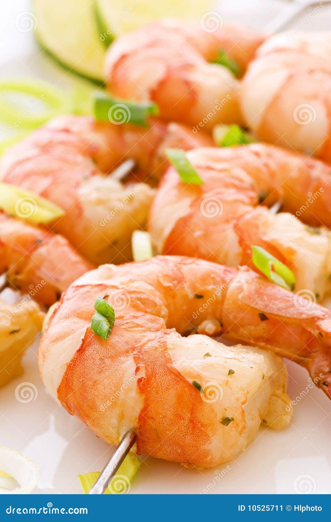 Grilled Prawn stock image. Image of sharp, green, closeup - 10525711