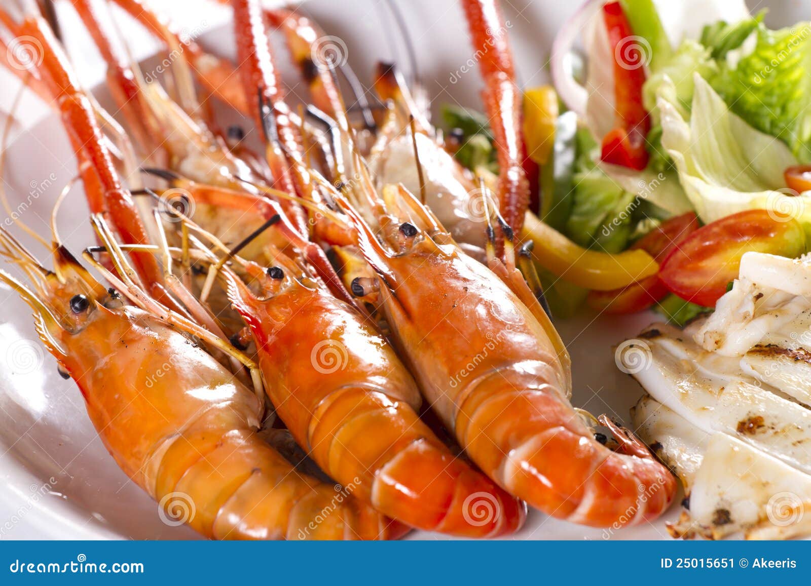 Grilled prawns stock image. Image of grill, prepared - 25015651